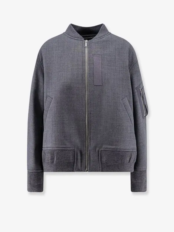 SEMICOUTURE Virgin Wool Blend Bomber Jacket