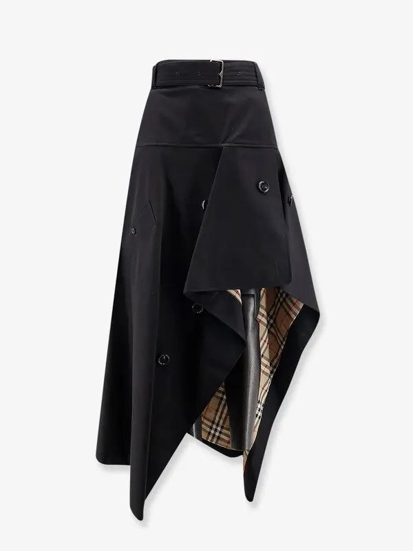 Burberry Heather Asymmetrical Trench Skirt