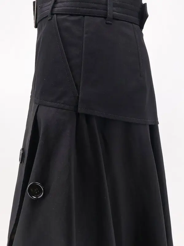 Burberry Heather Asymmetrical Trench Skirt