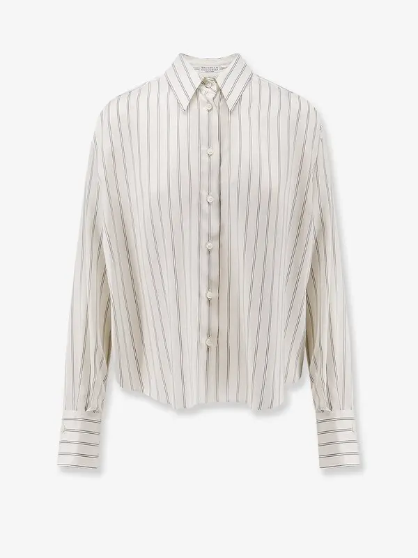 Brunello Cucinelli Striped Silk Shirt