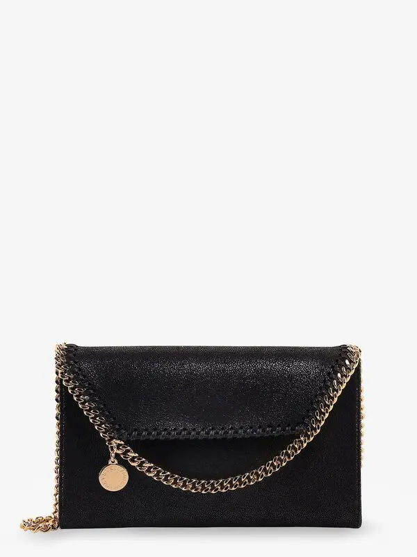 Stella McCartney Falabella Wallet Shaggy Deer Crossbody Bag - Black
