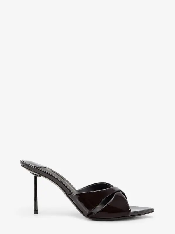 LE SILLA Shirley Patent Leather Sandals - Brown