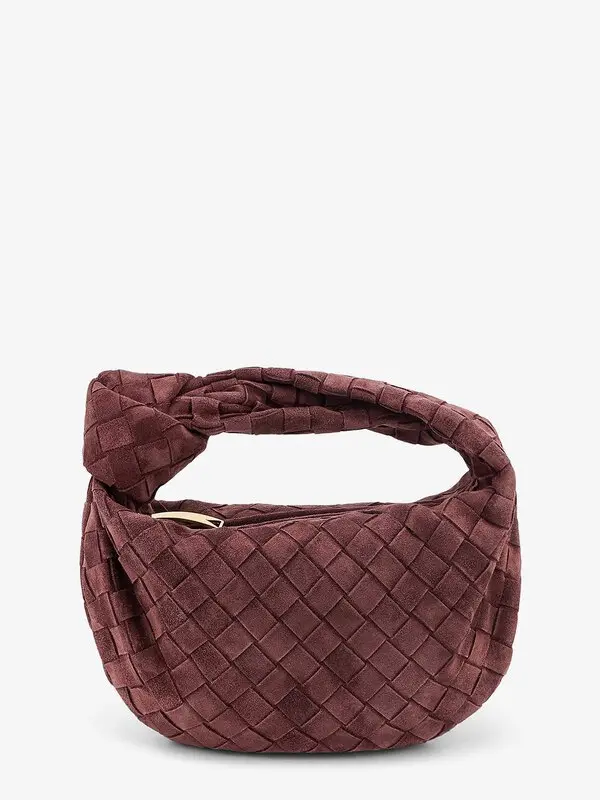 Bottega Veneta Mini Jodie Intrecciato Suede Handbag - Purple