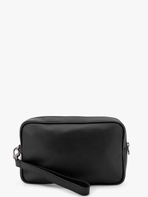Kiton Leather Clutch With Logo
