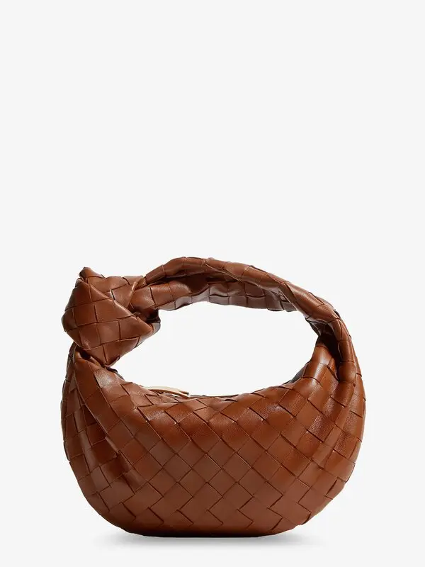 Bottega Veneta Mini Jodie Leather Handbag - Brown
