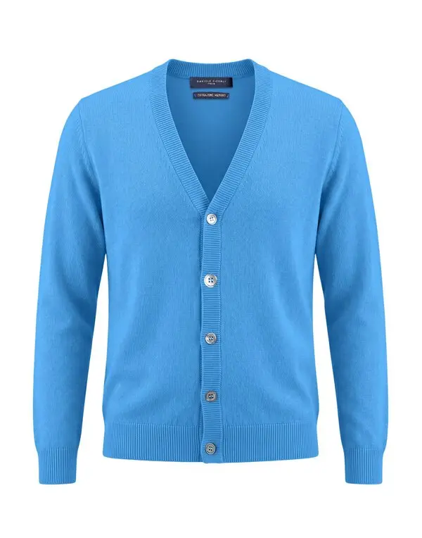 DANIELE FIESOLI Danielle Fiesoli Merino Wool Cardigan - Blue