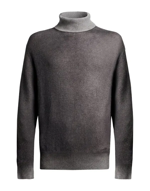 ARAGONA Turtleneck Charcoal Size Cashmere