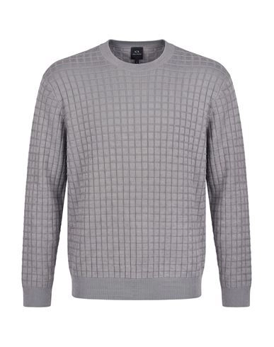 Armani Exchange Sweater In Acrylic, Cotton, And Virgin Wool - Grey