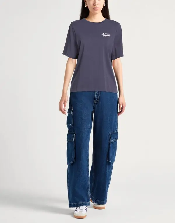 Maison Kitsuné Embroidered Logo Cotton T-shirt - Navy