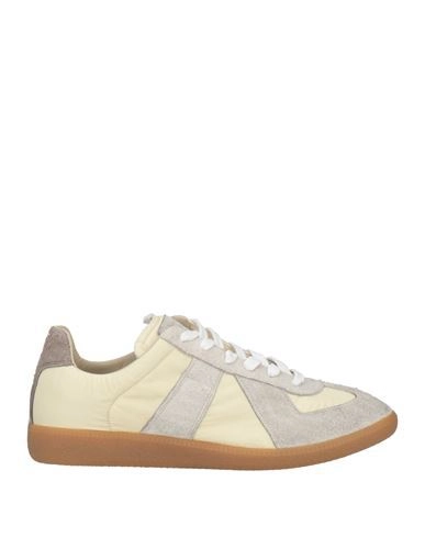 MAISON MARGIELA Sneakers Ivory Size Leather, Textile Fibers - White