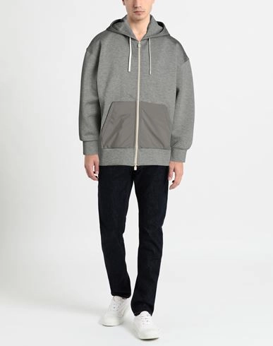 LARDINI Viscose And Elastane Zip-up Hooded Sweatshirt - Grey