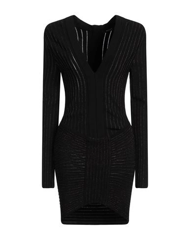 Balmain Striped Mini Dress - Black