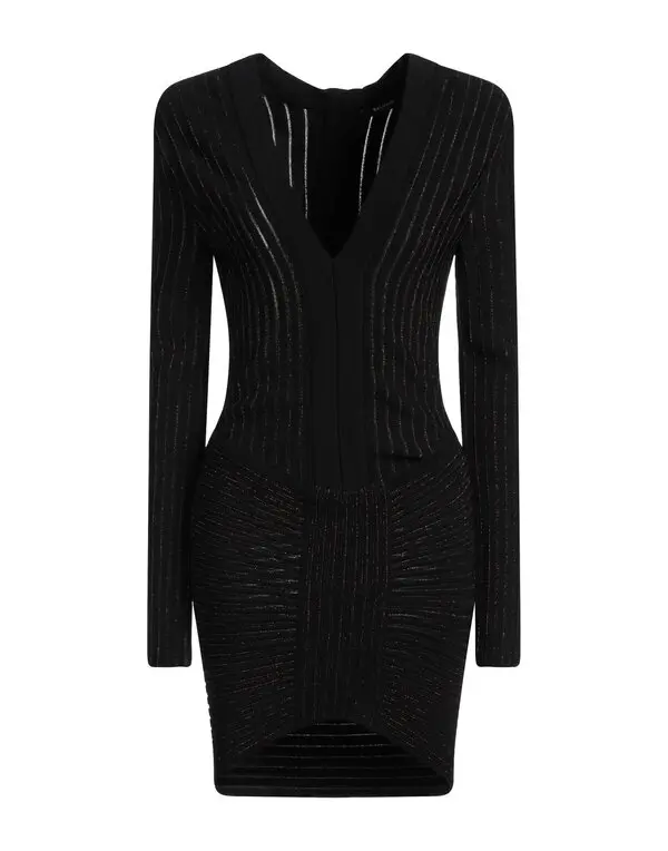 Balmain Striped Mini Dress - Black