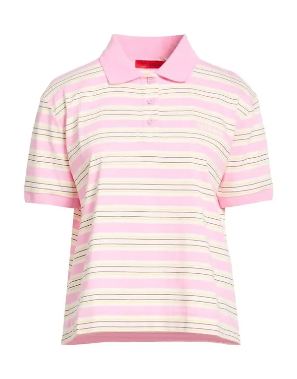 Max & Co. Striped Cotton Polo Shirt - Pink