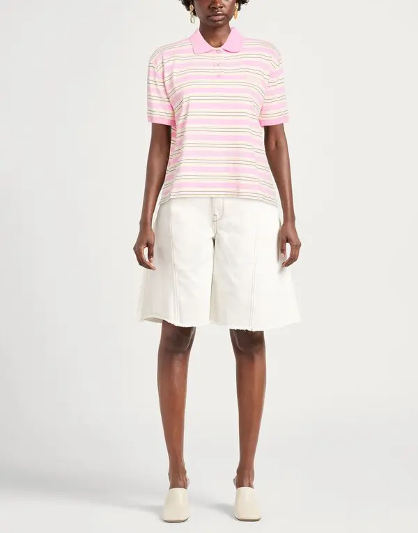 Max & Co. Striped Cotton Polo Shirt - Pink