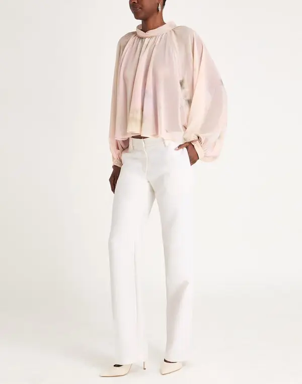 Max & Co. Multicolor Georgette Long Sleeve Top - Pink