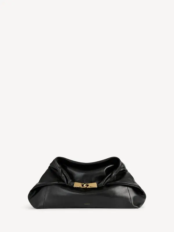 Balmain Dinner At 8 Medium Bag In Smooth Leather - Black