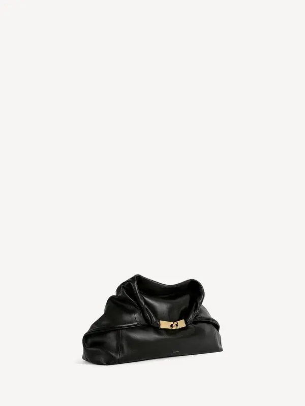 Balmain Dinner At 8 Medium Bag In Smooth Leather - Black
