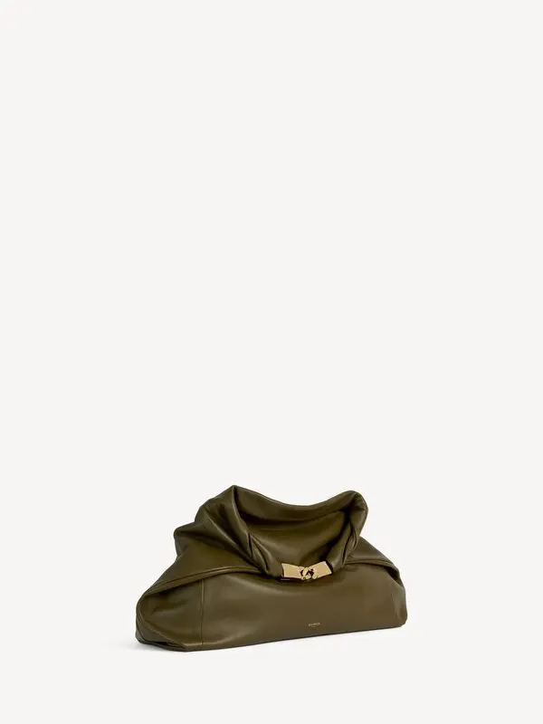 Balmain Dinner At 8 Medium Bag In Smooth Leather - Green