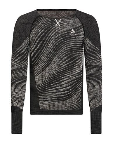 ODLO T-shirt Charcoal Size Recycled Polyester, Recycled Polyamide, Polyamide, Recycled Elastane, Elastane