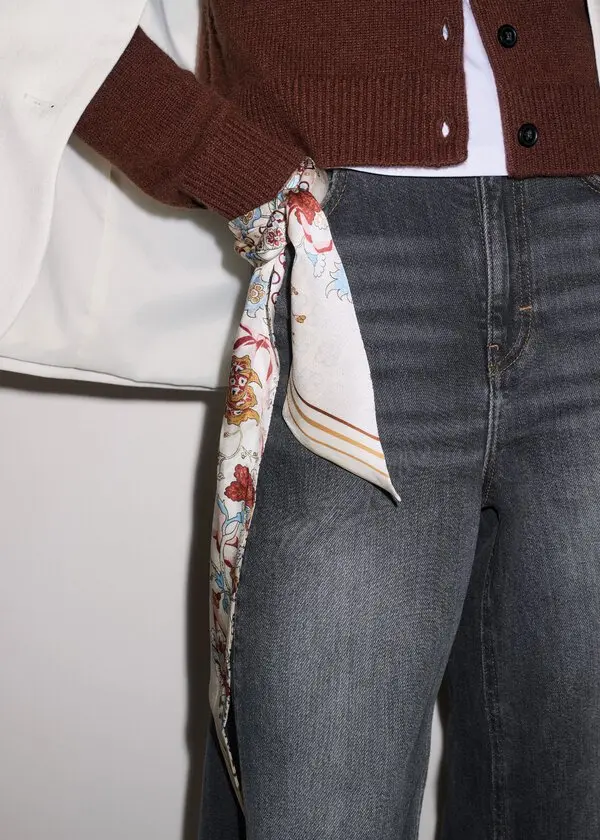 ME+EM Floral Garden Skinny Scarf