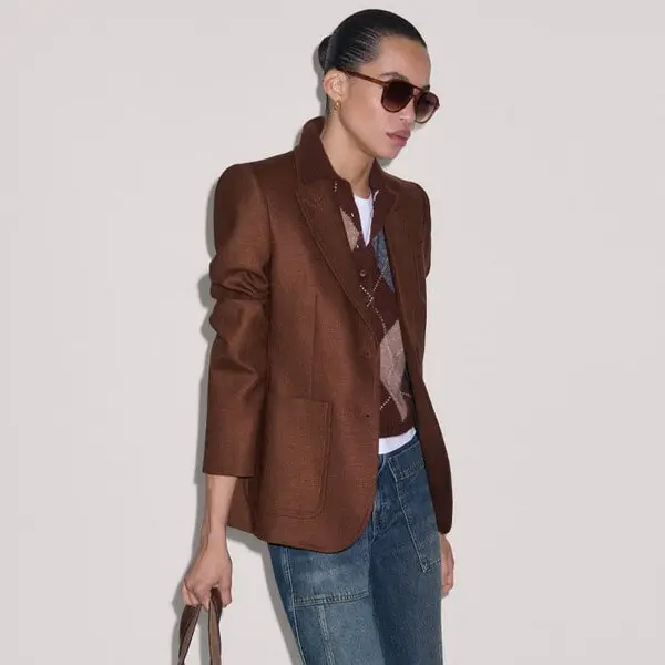 ME+EM Sharp Shoulder Contour Blazer