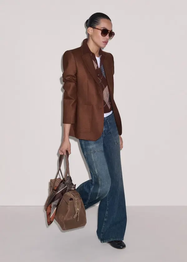 ME+EM Sharp Shoulder Contour Blazer