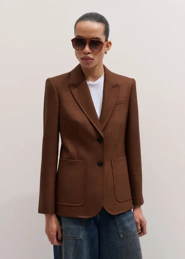 ME+EM Sharp Shoulder Contour Blazer