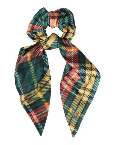 VIVIENNE WESTWOOD Silk Tartan Hair Tie - Green