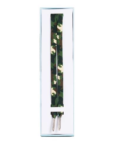 Philippe Model Camouflage Print Textile Laces - Green