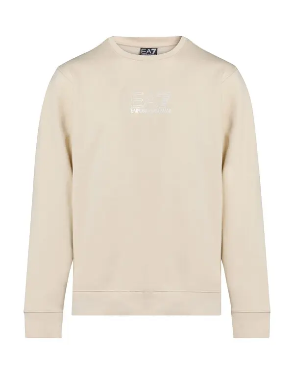 EA7 Sweatshirt Cream Size Cotton, Polyester