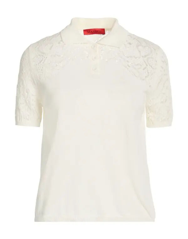 Max & Co. Sweater Ivory Size Cotton - White