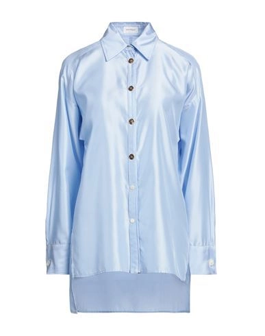 FERRAGAMO Shirt Sky Size Silk, Polyester - Blue