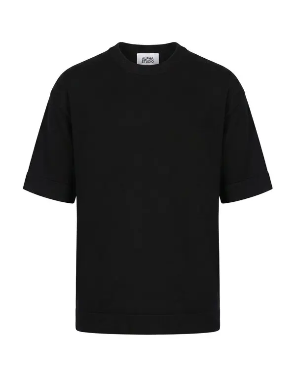 Alpha Studio Sweater Size Merino Wool - Black