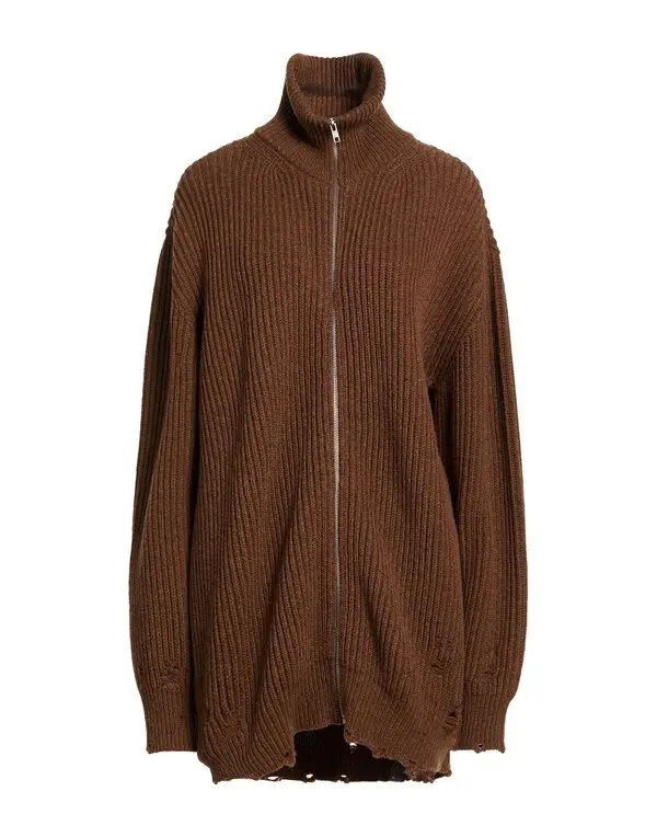 MAISON MARGIELA Wool Blend Zip-up Cardigan
