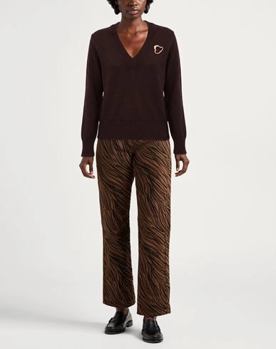 Alpha Studio Merino Wool V-neck Sweater - Brown