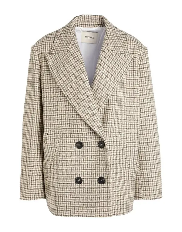 Max & Co. Maser Coat Cream Size Virgin Wool, Polyamide