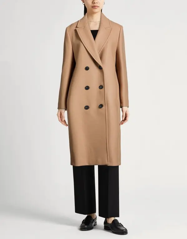 Max & Co. Coat Sand Size Virgin Wool, Polyamide