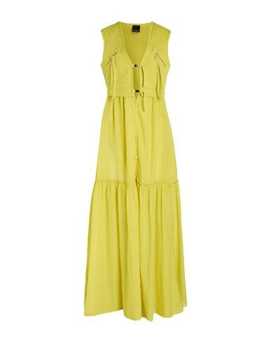 Pinko Maxi Dress Size Cotton - Yellow