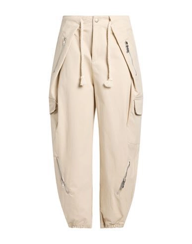 DISCLAIMER Pants Ivory Size Cotton, Elastane - White