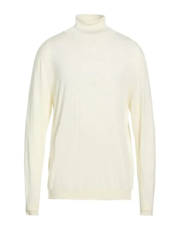 LARDINI Turtleneck Cream Size Wool, Silk, Cashmere