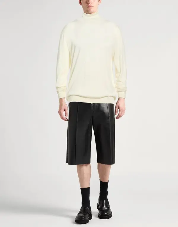 LARDINI Turtleneck Cream Size Wool, Silk, Cashmere