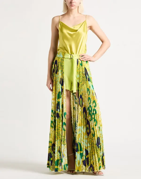 BABYLON Divided Skirt With Floral Print And Belt
