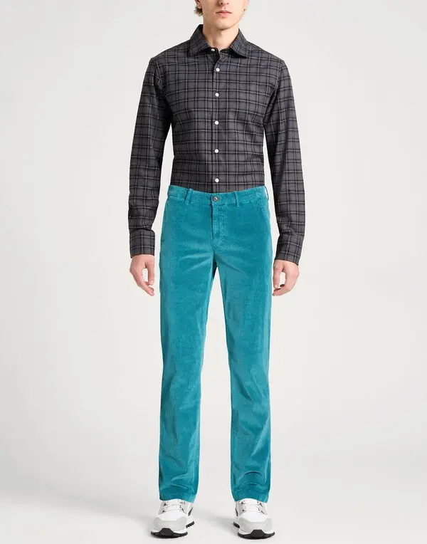 MOORER Pants Deep Teal Size Cotton, Cashmere, Elastane