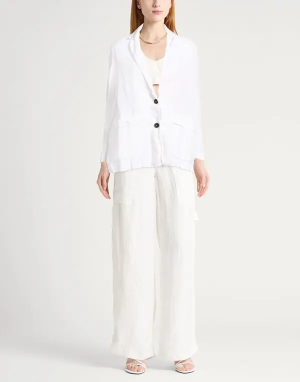 Max & Co. Blazer Sand Size Linen - White