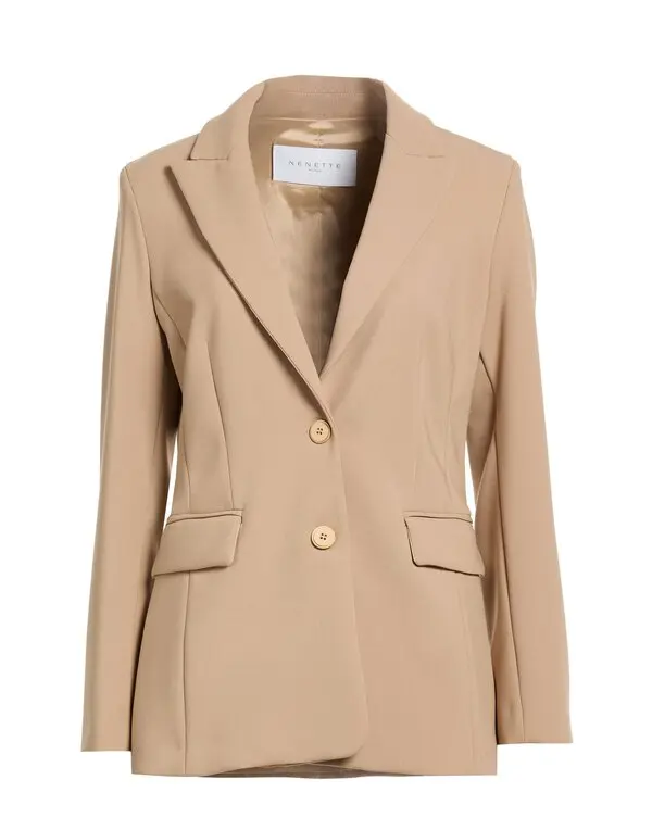 NENETTE Blazer Camel Size Polyester, Viscose, Elastane