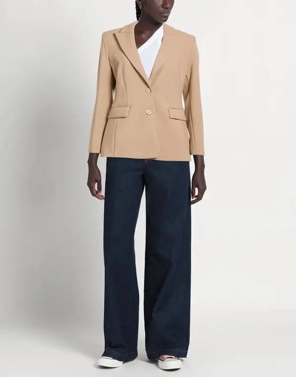 NENETTE Blazer Camel Size Polyester, Viscose, Elastane