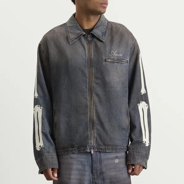 Amiri Lea Bones Denim Blouson