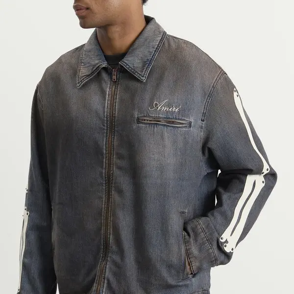 Amiri Lea Bones Denim Blouson