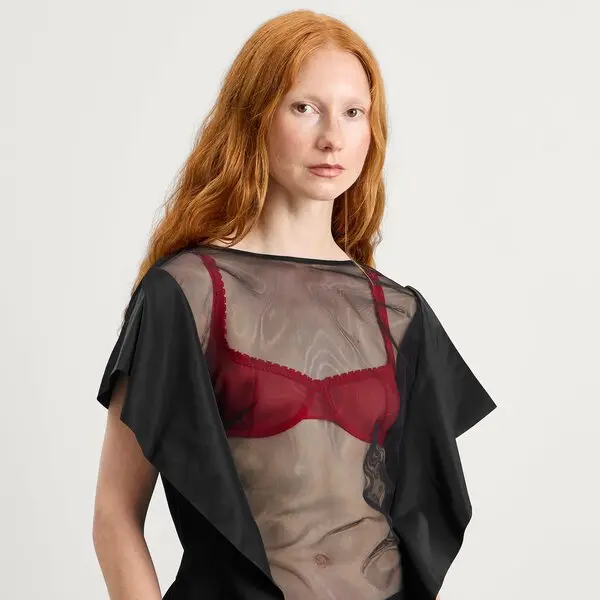 Simone Rocha Sheer Panel Boxy Top